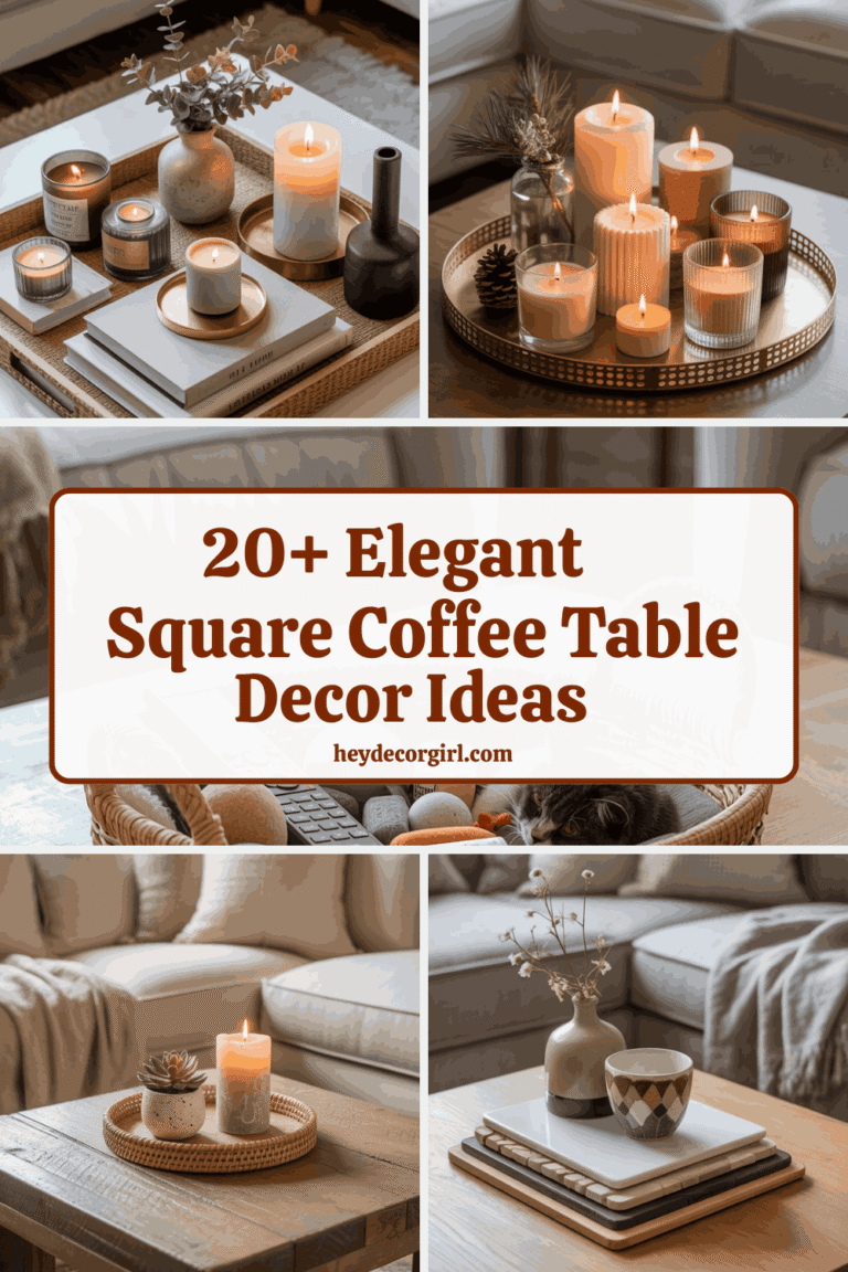 20+ Elegant Square Coffee Table Decor Ideas - Hey Decor Girl [Latest ...
